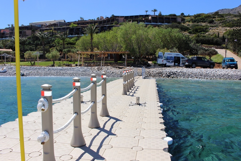 Floating docks for Courtesy of Blue Palace | BOUZAKIS BROS MARINE