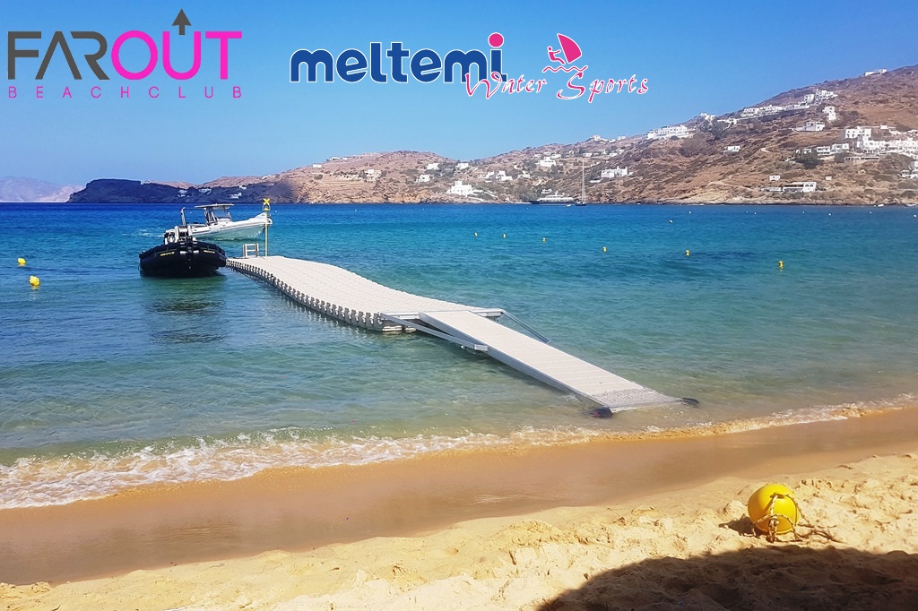 Πλωτή εξέδρα για Far Out Beach Club & Meltemi Watersports | BOUZAKIS ...